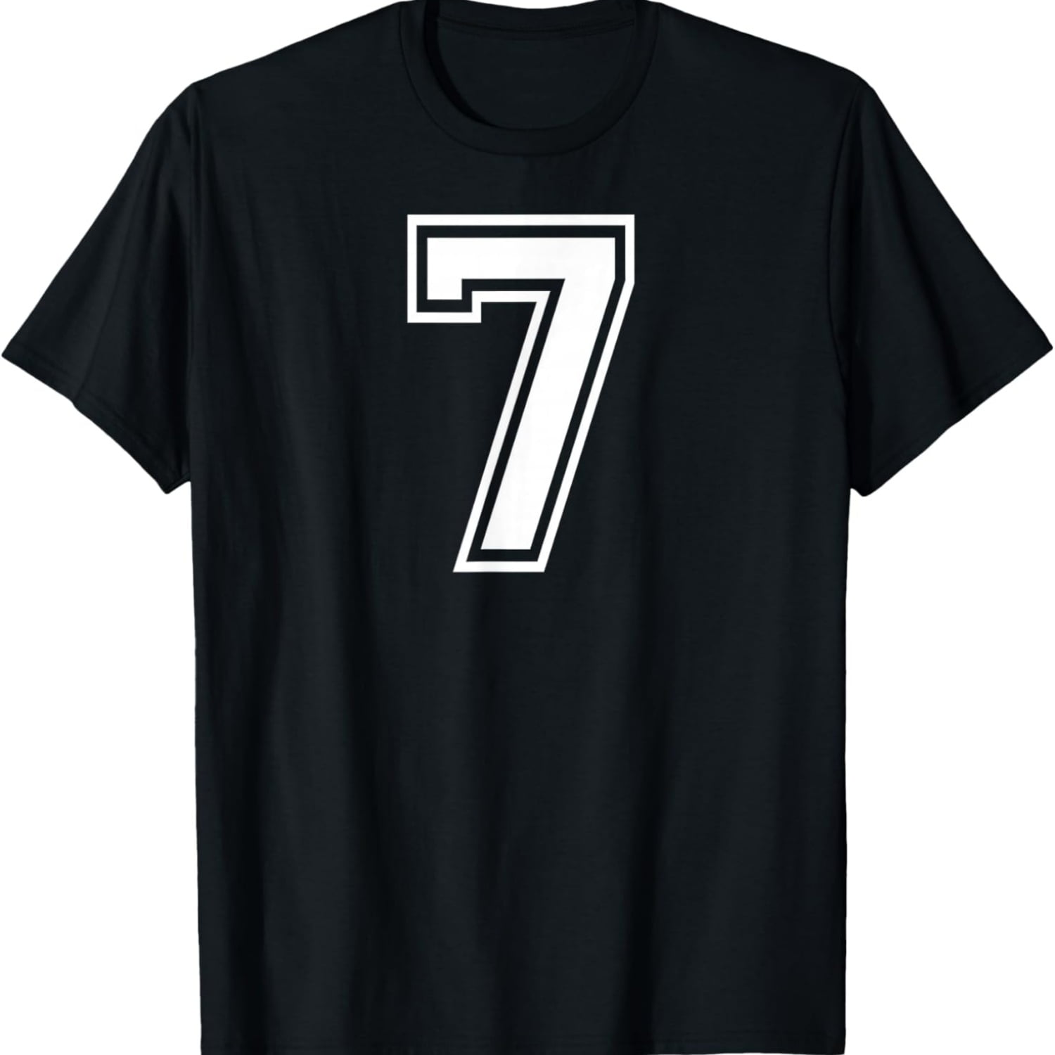 7 Number Seven Team Spor Graphic Design Matching Varsity T-shtir ...