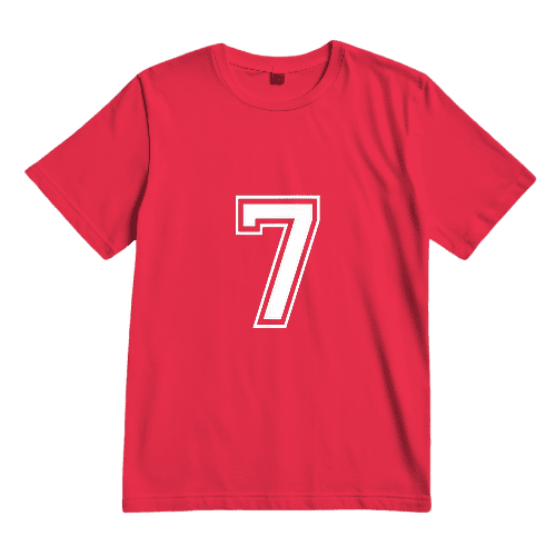 7 Number Seven Team Sports Graphic Design Matching Varsity Unisex ...