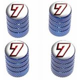 7 Number Seven Tire Rim Wheel Aluminum Valve Stem Caps, Multiple Colors ...