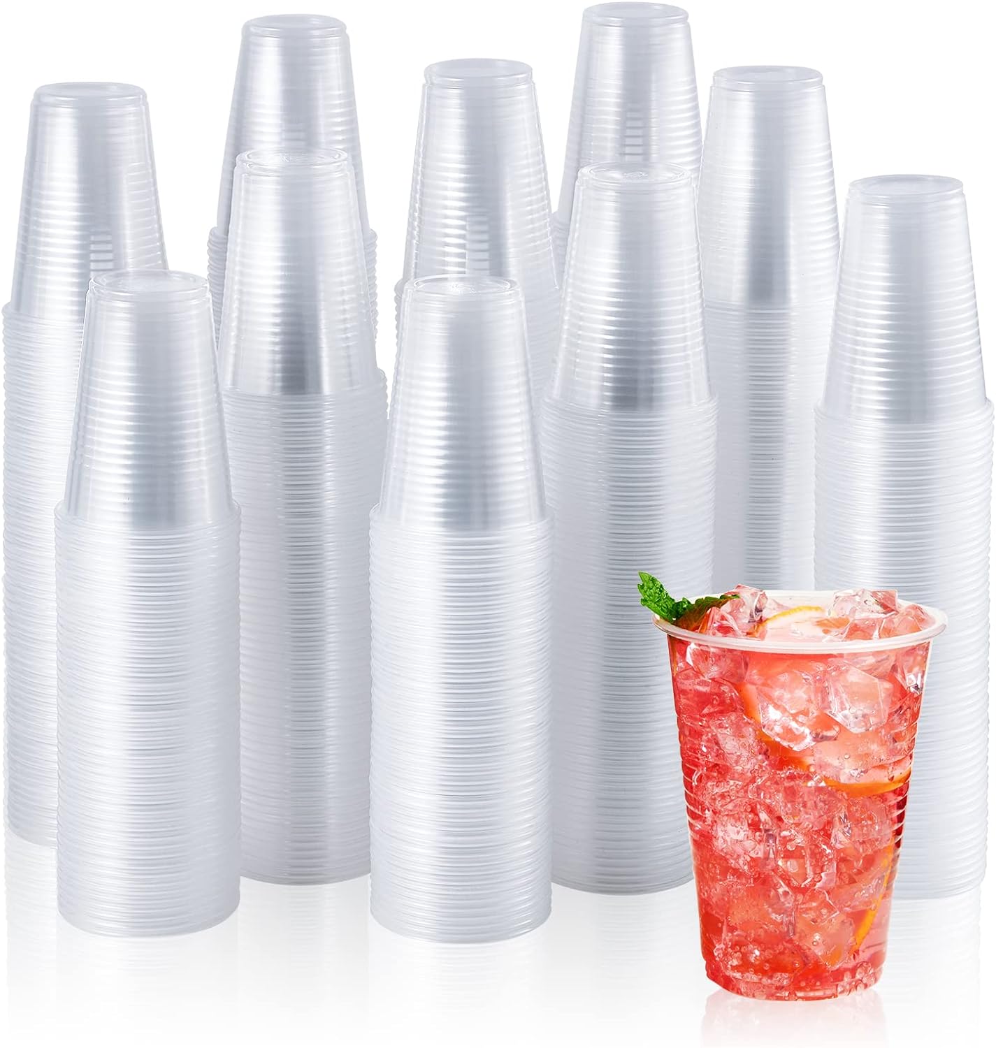 7 OZ Clear Plastic Cups, 2000 Pack Disposable Plastic Cups, 7 Ounce ...