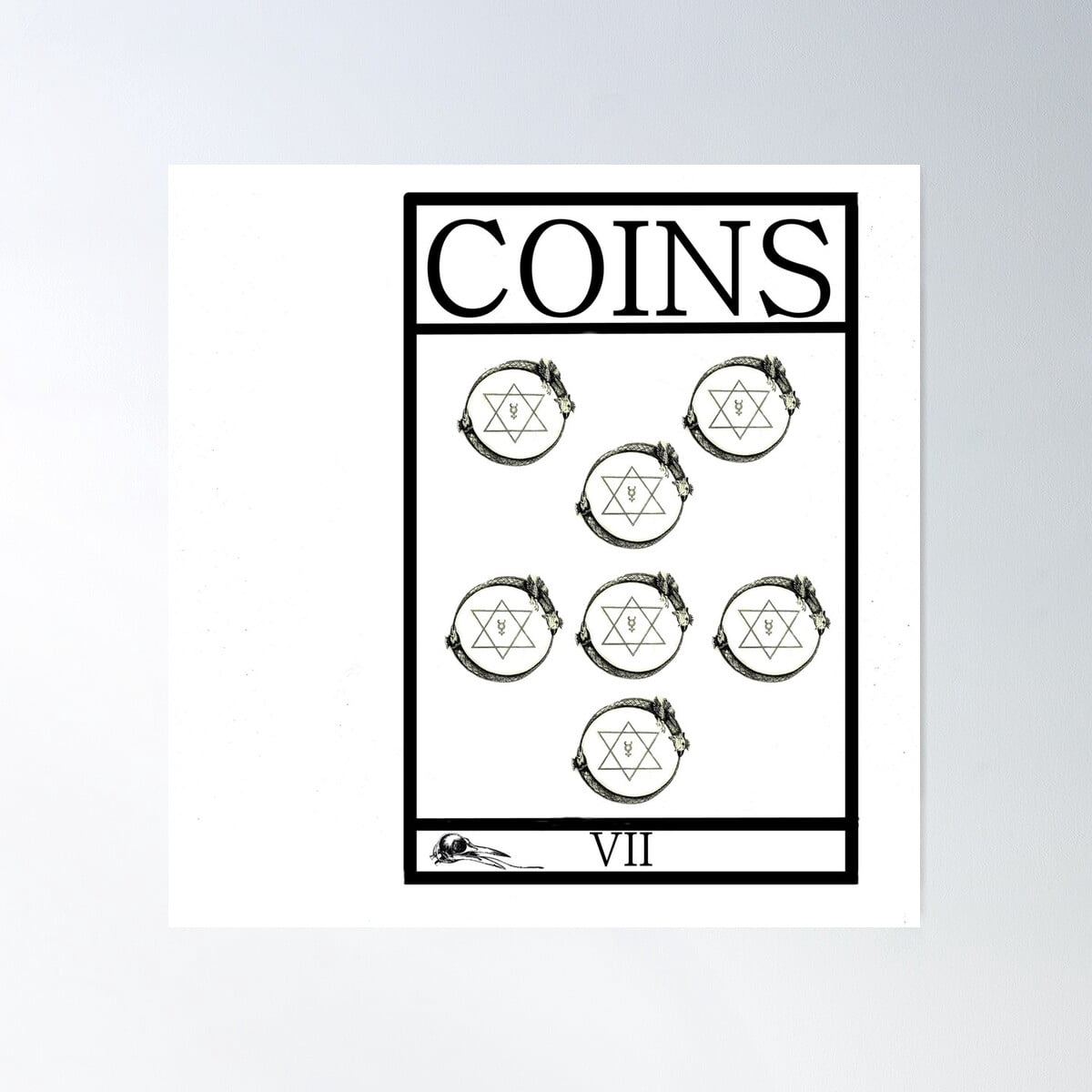 7 Of Coins Poster Wall Art, Modern Wall Decor For Living Room Bedroom ...