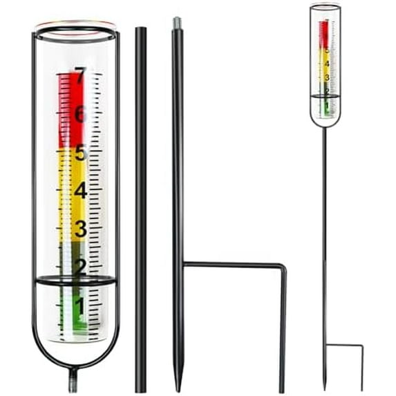 7” Outdoor Rain Gage, Frost & Scratch Resistant Rain Gauges for Yard ...