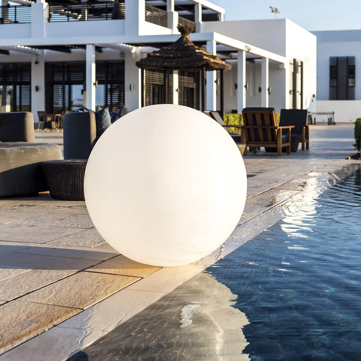 7 PANDAS Solar Rechargeable Garden Lights, Full Moon LED Ball Light ...