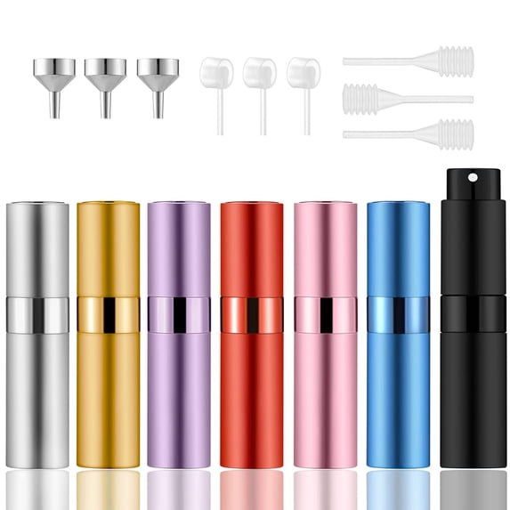 7 PCS/8ML Portable Perfume bottles, Mini Empty Refillable Cologne ...