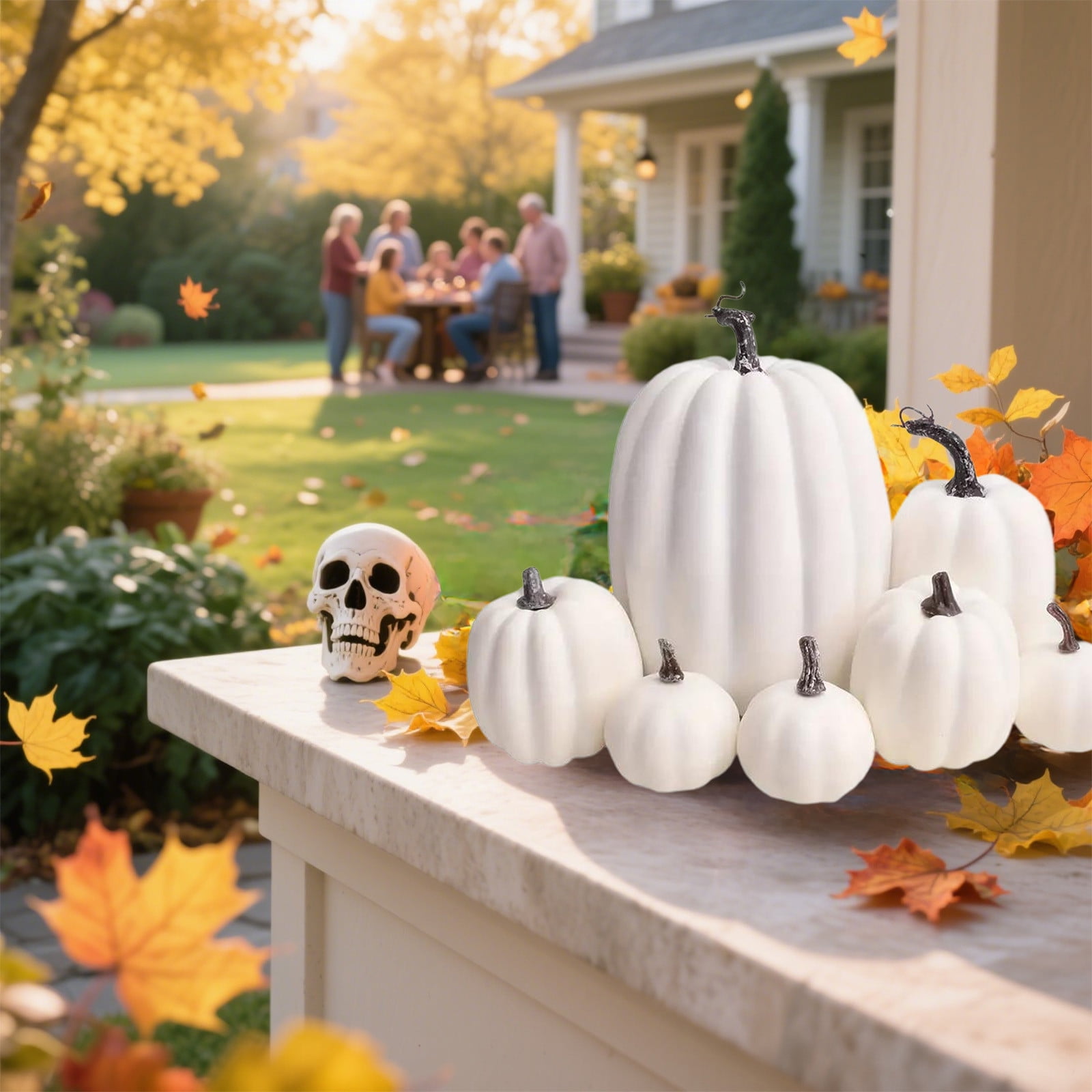 7 PCS Artificial Lifelike Simulation Mixed Pumpkins for Decorating ...
