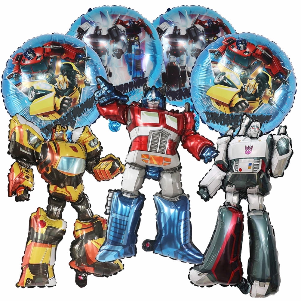 7 PCS Birthday Balloons Transformer Balloons Robots Theme Decorations ...