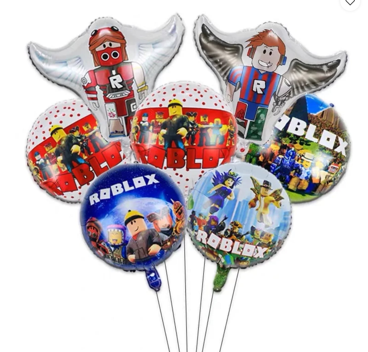 7 PCS Birthday Party Balloons Roblox Balloons Pixel Style Gamer Party ...