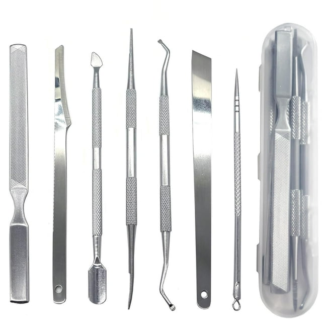 7 PCS Ingrown Toenail File and Lifter Set - Stainless Steel Pedicure ...