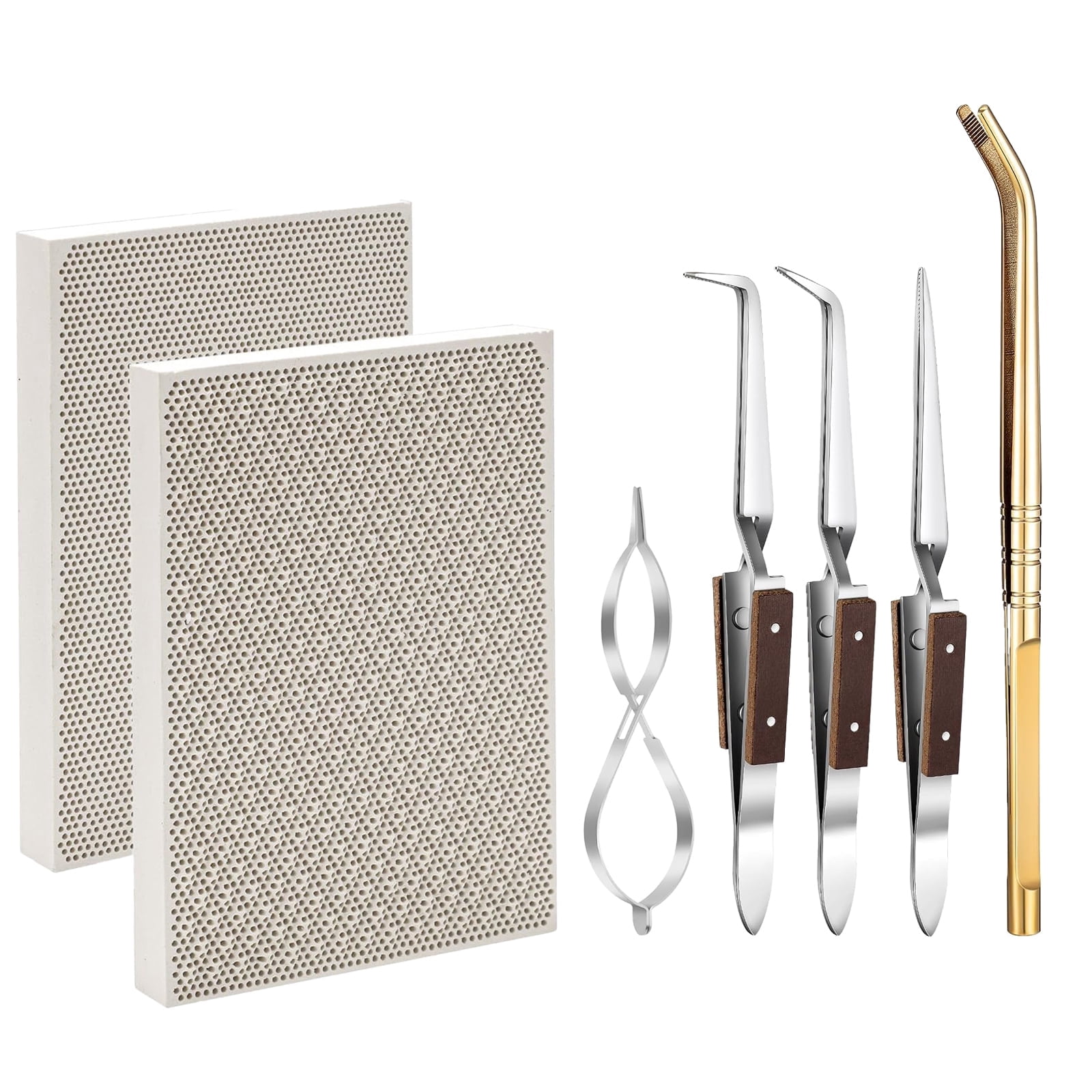 7 PCS Jewelry Soldering Kit – 2 Honeycomb Soldering Boards, 3 Soldering ...