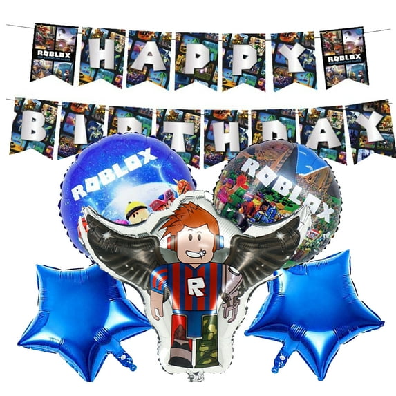 7 PCS Pixel Roblox Balloons Pixel Style Gamer Party Supplies Balloon ...