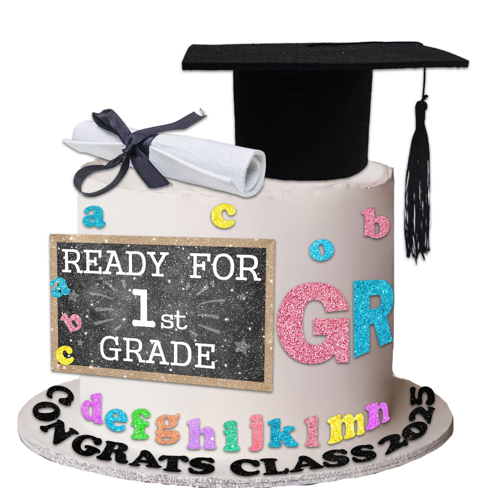 7 PCS Ready FEV6 for 1st Grade Cake Topper Congrats Class 2025 Cake ...