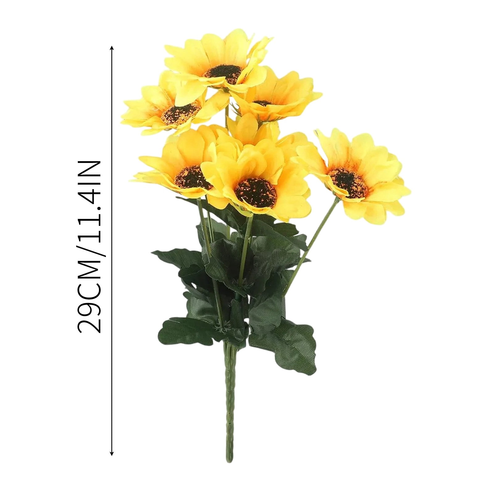 7 PCS Sunflowers Artificial Flowers Full Bloom Long Stem Sunflower 11.4 ...