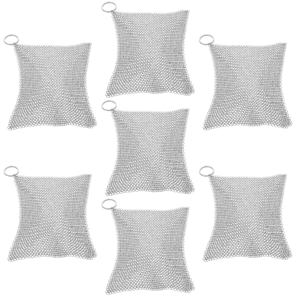 7 PCS Wire Mesh Area Rugs Griddle Cast Iron Scrubber Carpet Cleaners ...