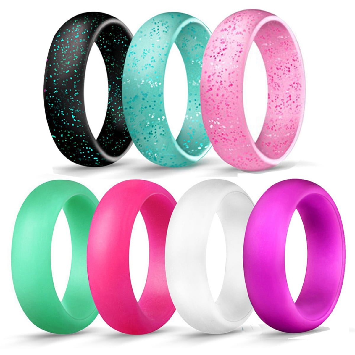JYNOFD Women's Silicone Wedding Ring, 7 Pieces - Walmart.com