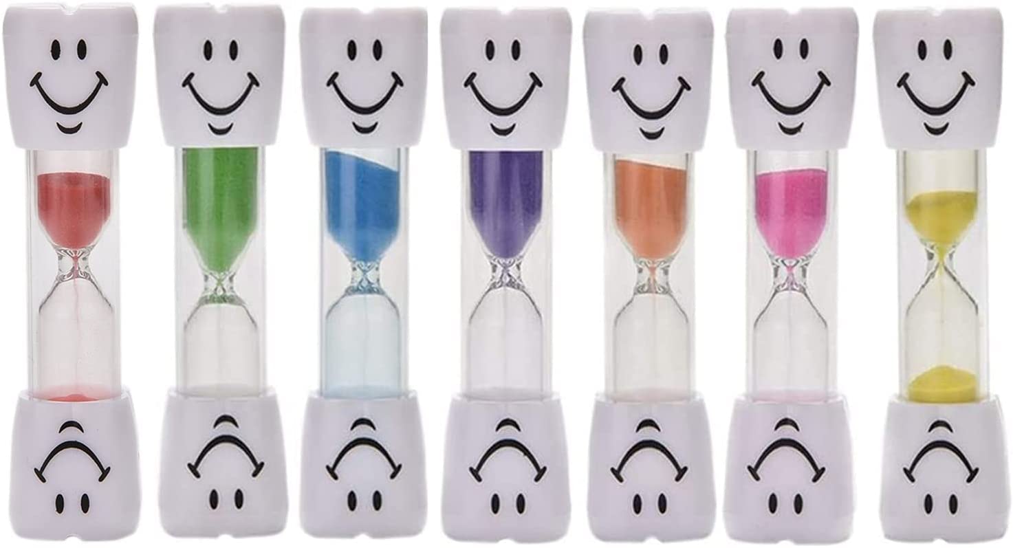 7 Pack 2 Minutes Hourglass Brushing Teeth Timers Colorful Sand Timer ...