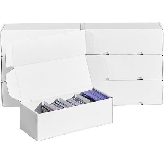 7 Pack 600 Card Storage Box Organizer with Adjustable Dividers for ...
