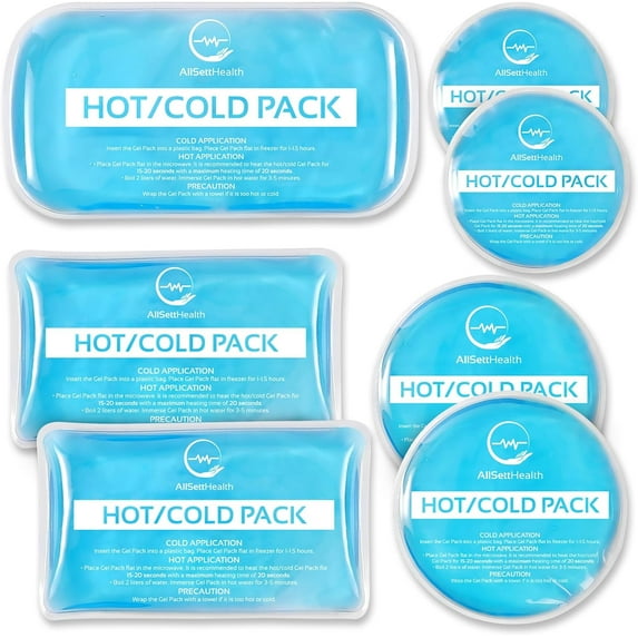 All Sett Health Reusable Gel Ice Packs for Injuries, Hot and Cold ...