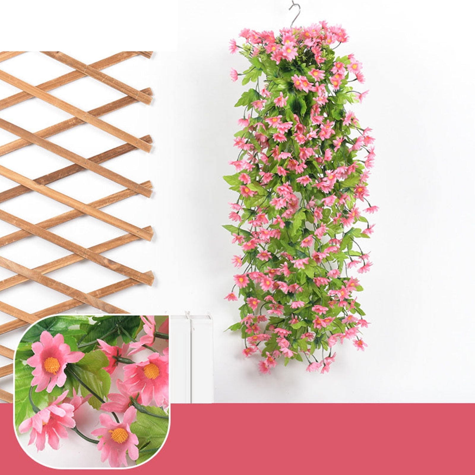 7-Pack Artificial Violets Wall Hanging Vines | 80cm Wedding & Ceiling ...