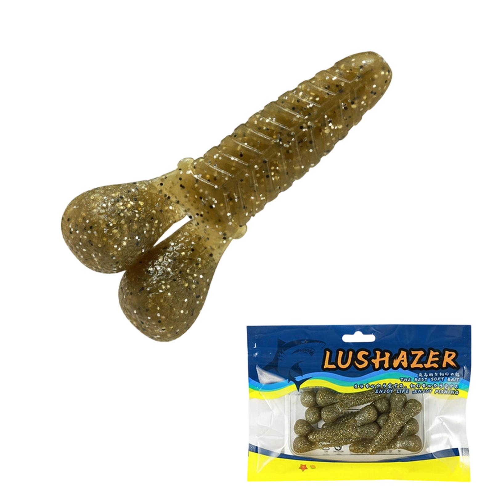 7-Pack Bass Fishing Lures Soft Plastic Stick Bait, Weighted Sinking ...