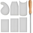 7 Pack Cabinet Scraper Burnisher Set, Multi-shaped Card Scrapers with ...