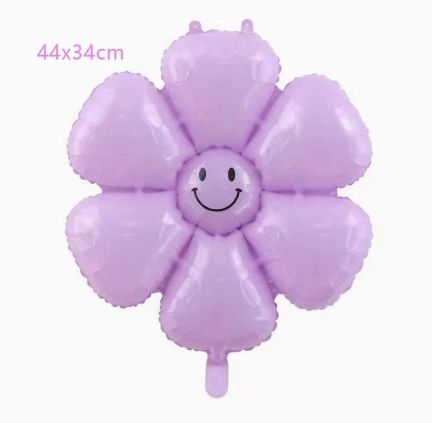 7-Pack Cartoon Daisy Balloons for Birthday Party Decorations - Smiling ...