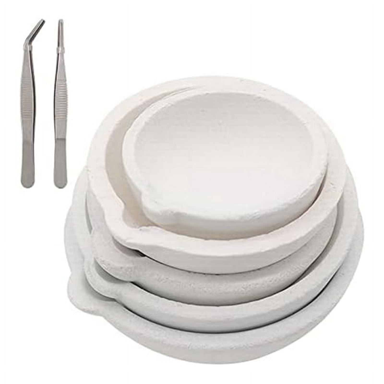7 Pack Ceramic Quartz Crucibles,Crucibles Melting Dishes Ceramic ...