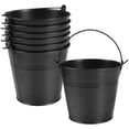 7 Pack Colorful Metal Buckets with Handle Galvanized Ice Pails for ...