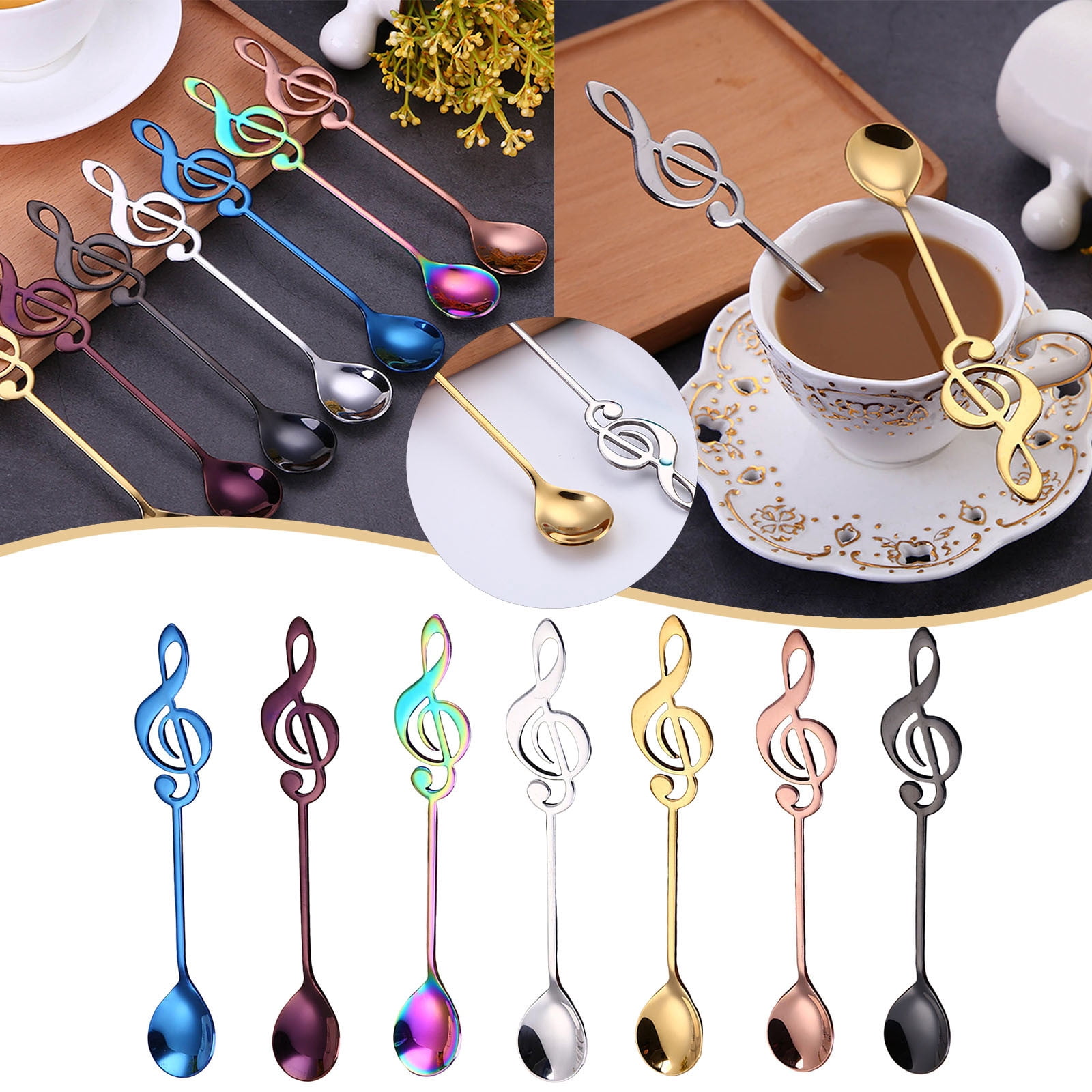 7 Pack All Colors Coffee Spoons For Coffee Bar Dishwasher Safe ...