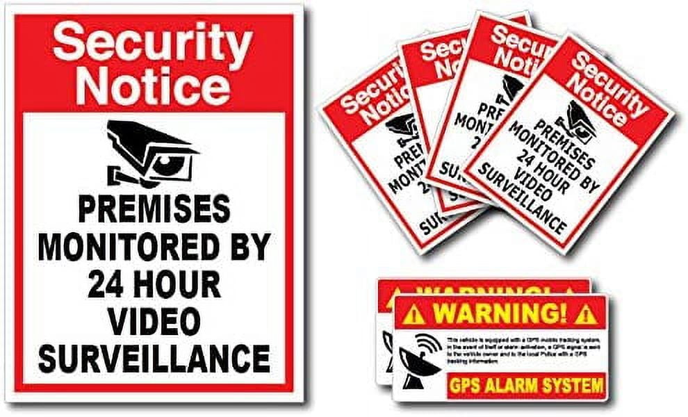 (7 Pack) Combination Pack of 24 Hour Monitoring - This Vehicle ...