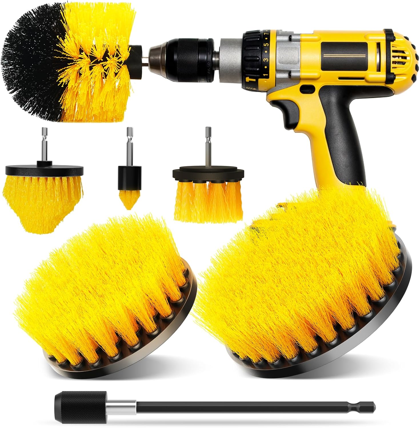 7 Pack Drill Brush Attachment Set, Drill Cleaning Brush Attachment ...