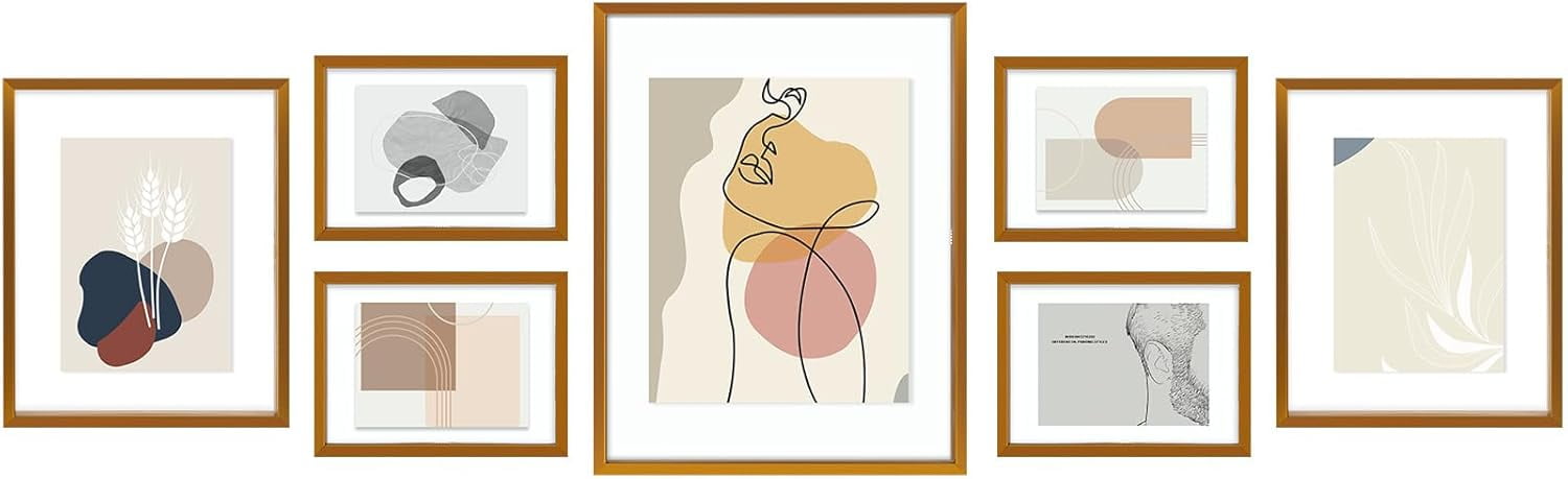 7 Pack Floating Frames for One 11x14, Two 8x10, and Four 5x7 Pictures ...