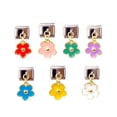7 Pack Flower Italian Modulars Bracelet Band Link Connector Stainless ...