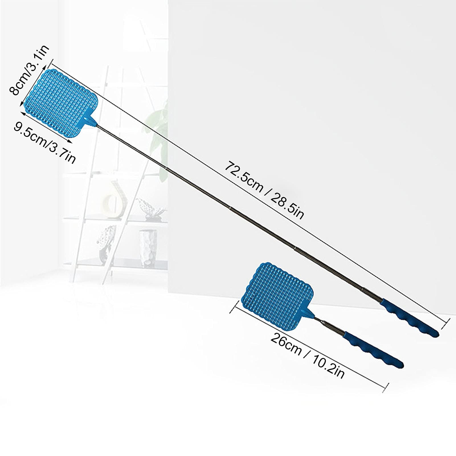 7 Pack Fly Swatters, Durable Telescopic Stainless Steel Handle, Heavy ...