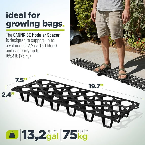 7-Pack Heavy-Duty Plastic Plant Stand, Plant Riser - -Resistant Modular ...