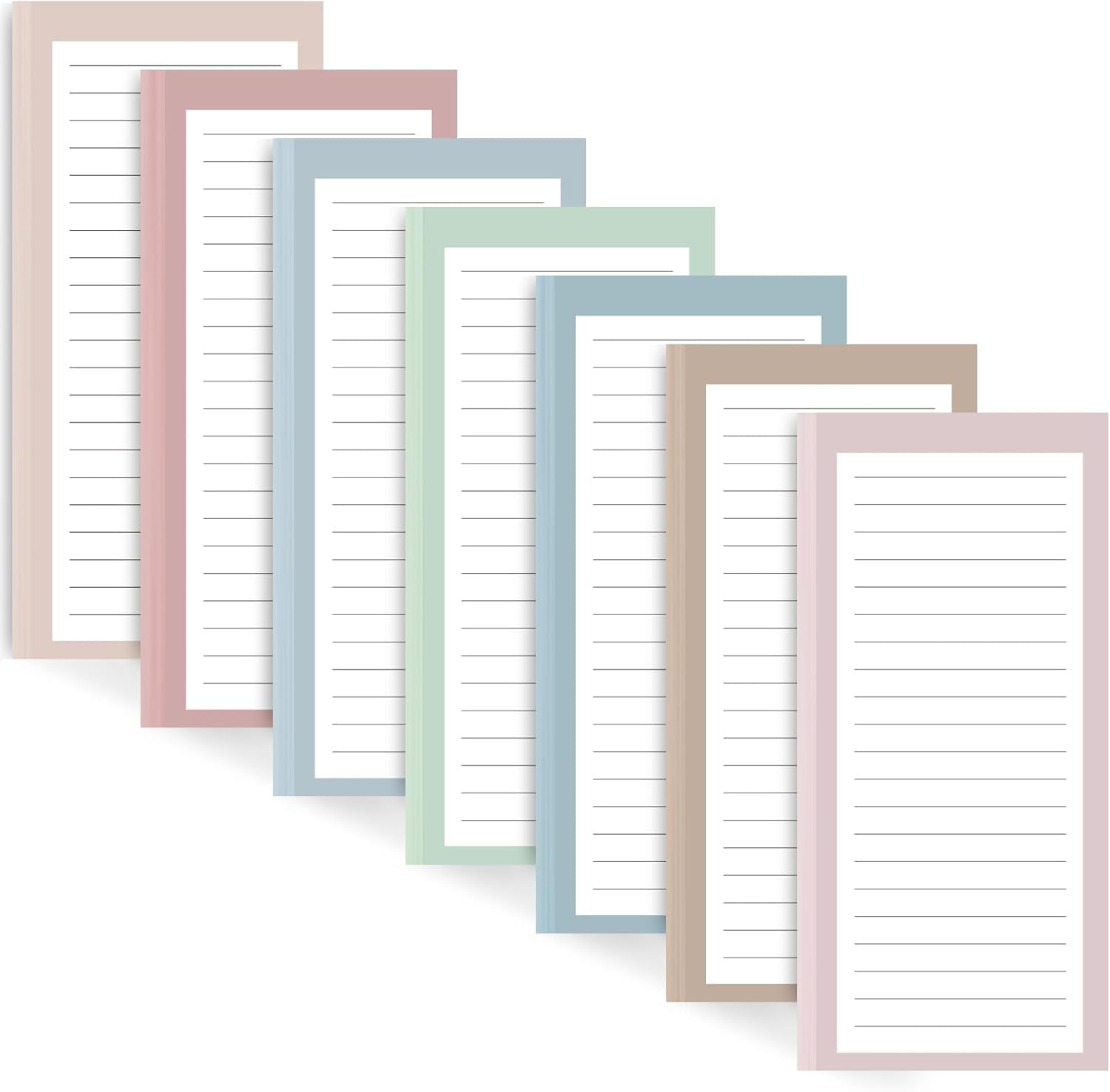 7 Pack Magnetic Notepads for Refrigerator, 30 Pages/Book Grocery List ...