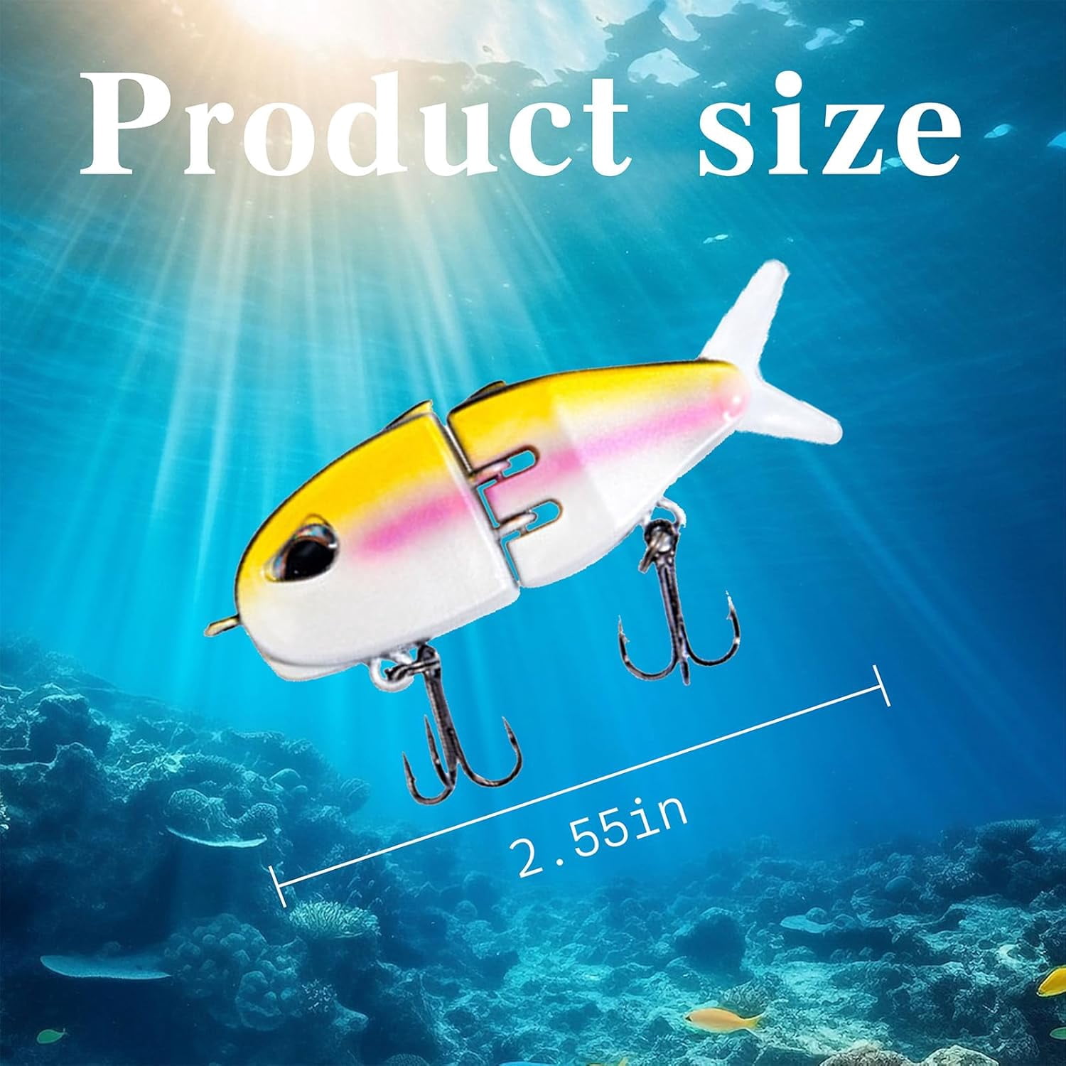 7 Pack Mini Glide Bait, Raptor Glide Bait, Swimbait Fishing Lures for ...