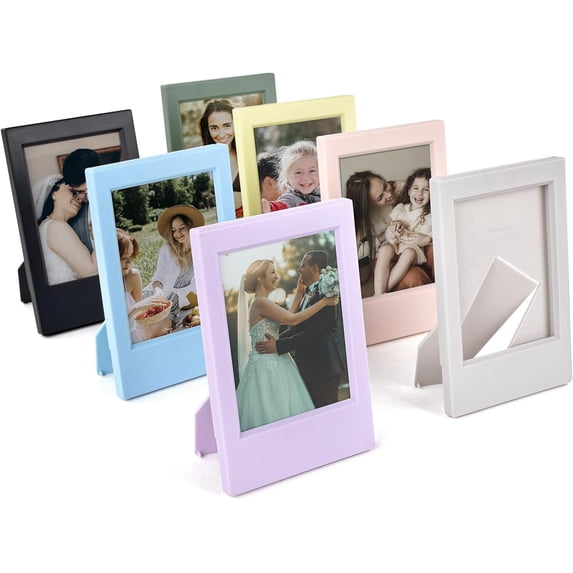 7 Pack Mini Photo Frames with Upgraded Clear Protective Cover - Mini ...