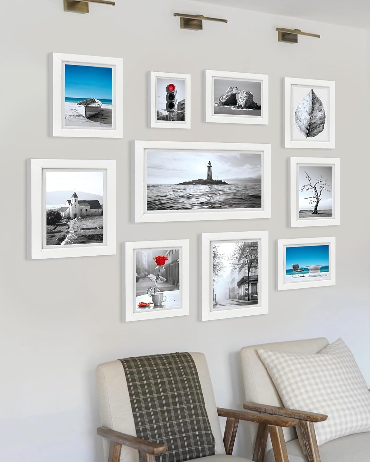 7 Pack Picture Frames Collage Wall Decor, Photo Frames Multi Sizes with ...