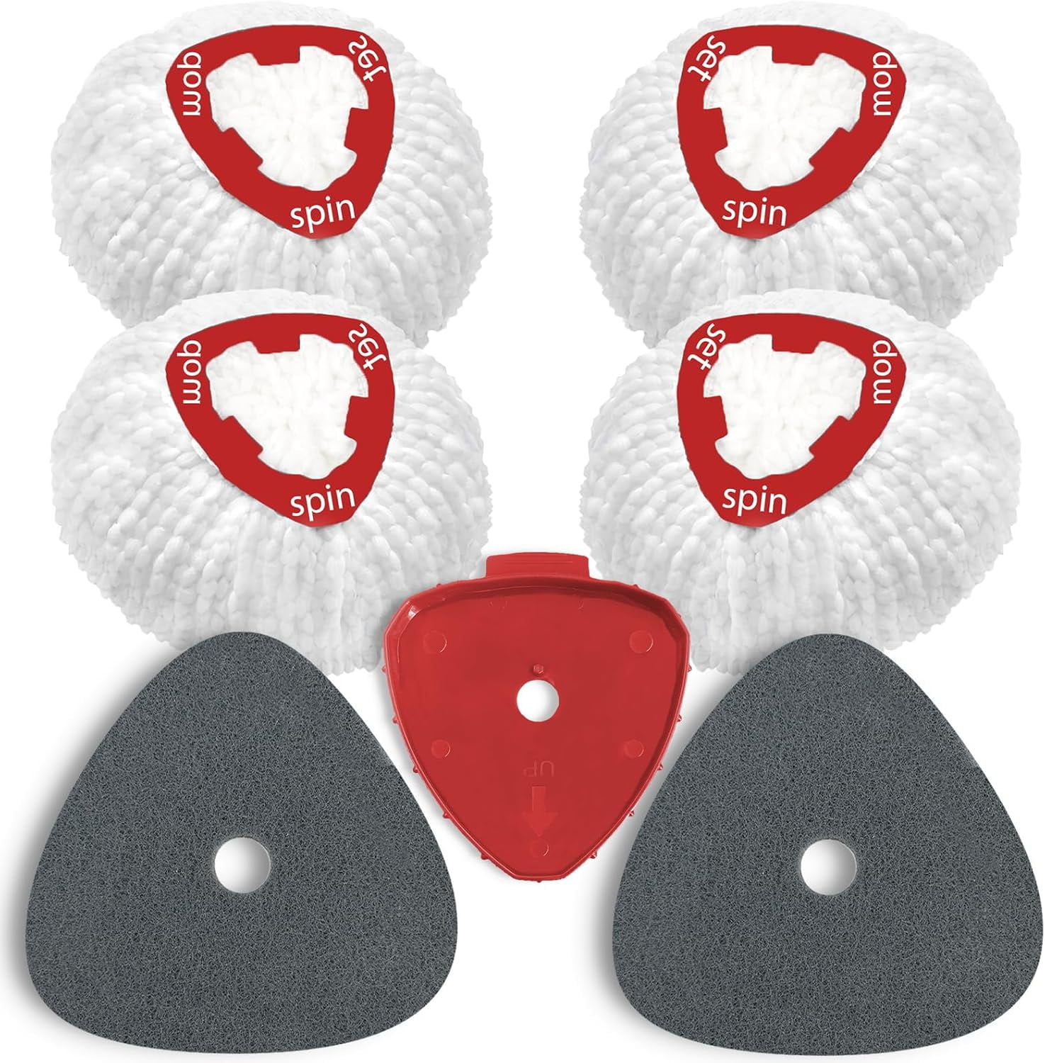 7 Pack Spin Mop Replace Head for O Cedar EasyWring 1 Tank, Includes 4 ...