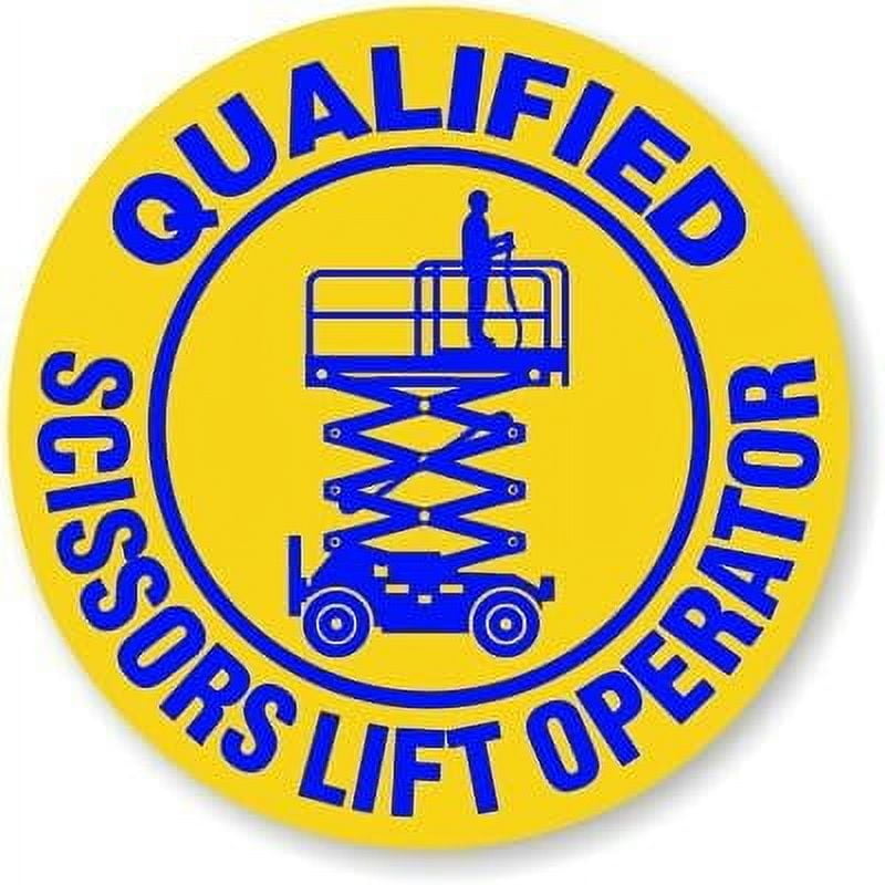 7 Pack - StickerDad® QUALIFIED SCISSOR LIFT Operator - Full Color ...