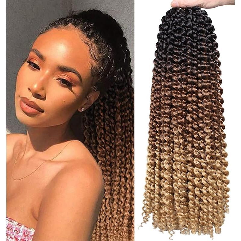 7 Packs Ombre Grey Water Wave Crochet Hair for Passion Twist 18 Inch ...