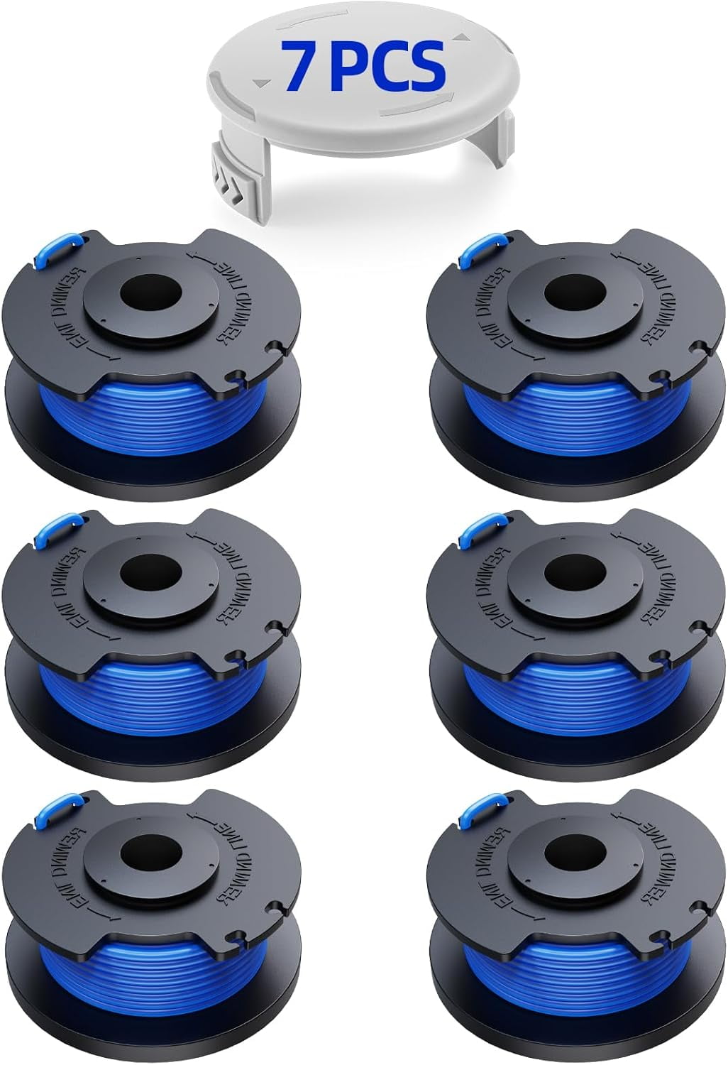 7 Packs Weed Wacker String Replacement,0.065-Inch String Trimmer Refill（6 Trimmer Line,1 Trimmer ...