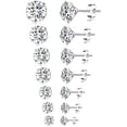 7 Pairs 18G 20G Stainless Steel Stud Earrings Round Cubic Zirconia ...