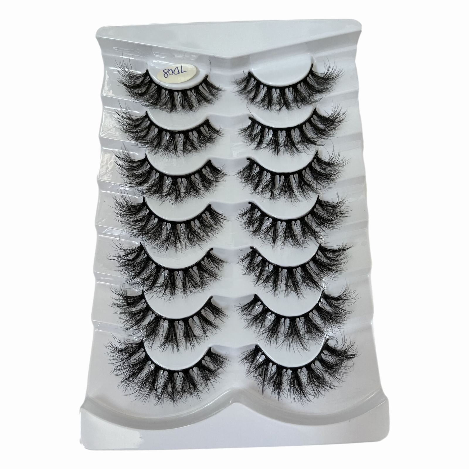7 Pairs of Soft Layered Lengthened Thick False Eyelashes for Dramatic ...
