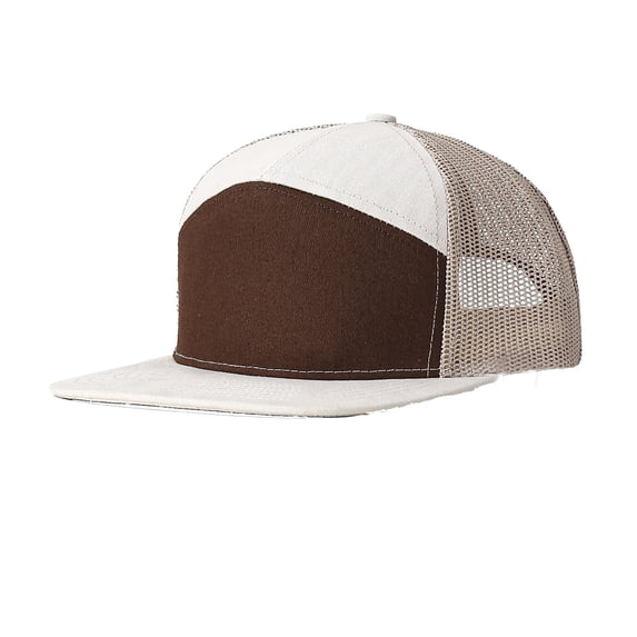7 Panel Mesh Back Trucker Hat Breathable Sunshade High Visor Adjustable ...