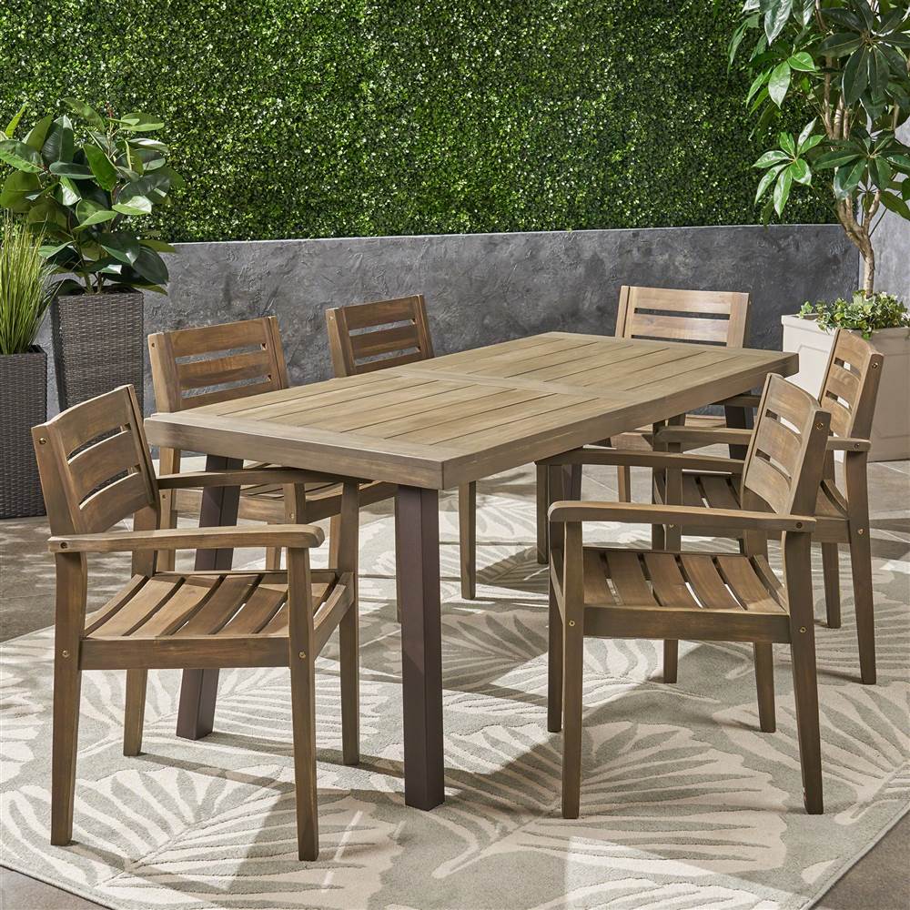 Christopher Knight Home Avon Acacia Outdoor 7-piece Patio Dining Set by ...