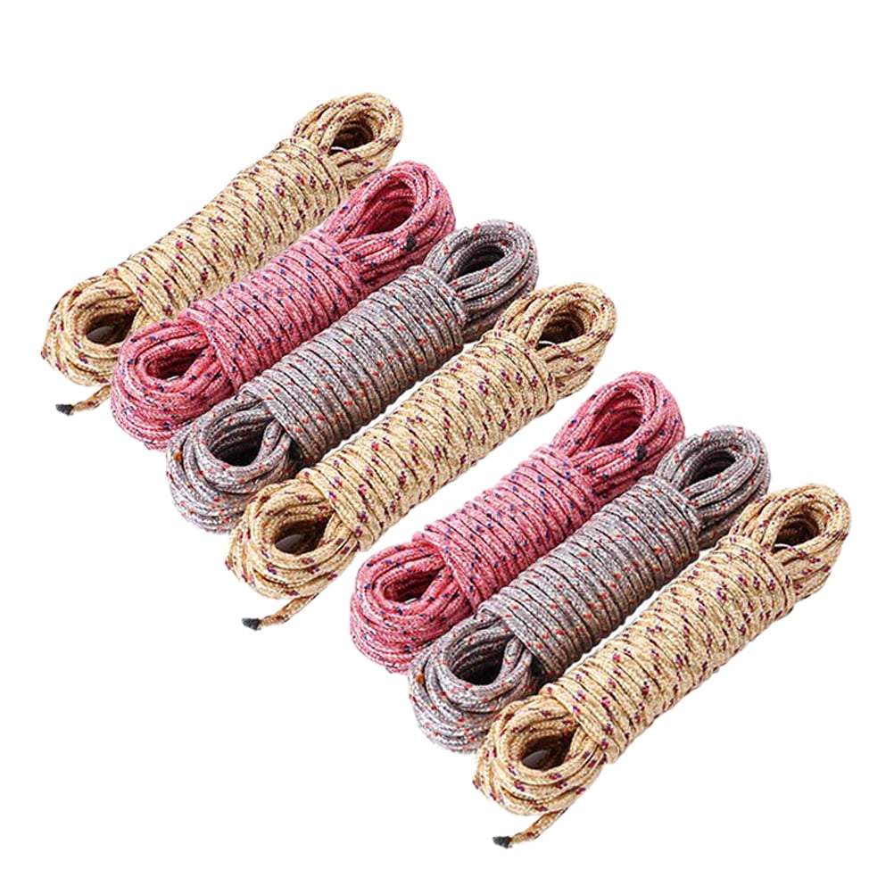 7 Pcs 10M Colorful Multi-functional Braided Nylon Rope Clothesline ...