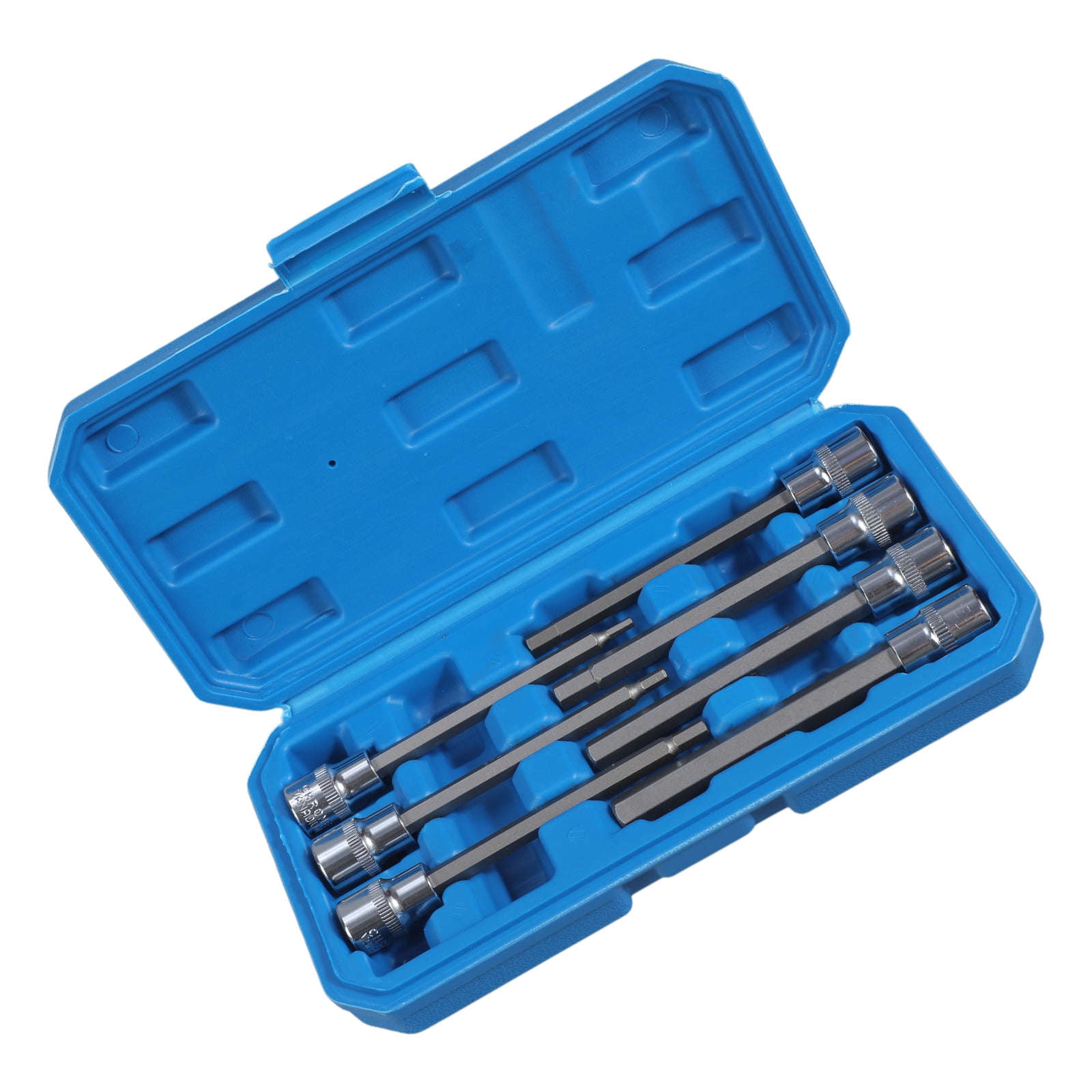 7 Pcs 3/8 Extra Long Socket Set 110mm Socket Adatper for Torque Socket ...