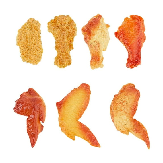7 Pcs 7 Styles Lifelike Food Props Simulated Chicken Legs Artificial ...
