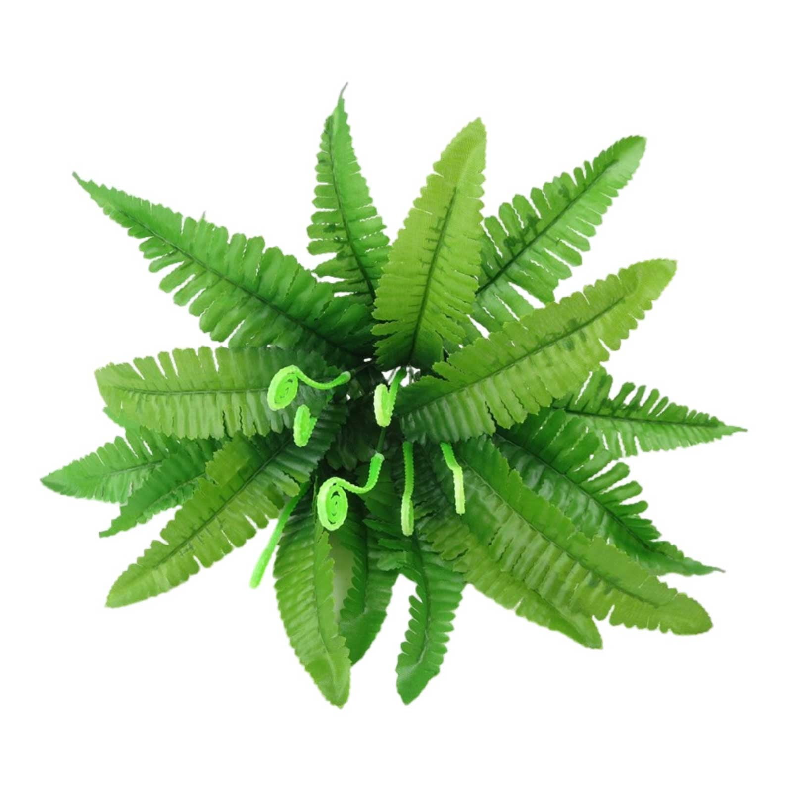 7 Pcs Artificial Boston Ferns Plants, Indoor Greenery Stems and Leaves ...